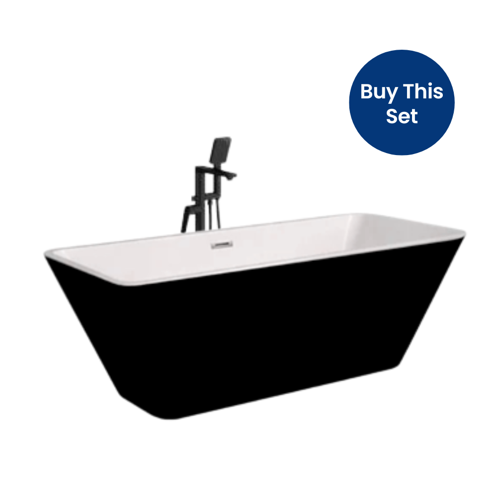 Black Bathtub Set by Tona | Baths | Kimo Group