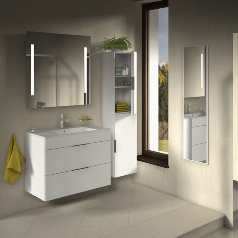Cube Vanity 2 Drawers 80cm by Jika | Furniture & Mirrors | Kimo Group